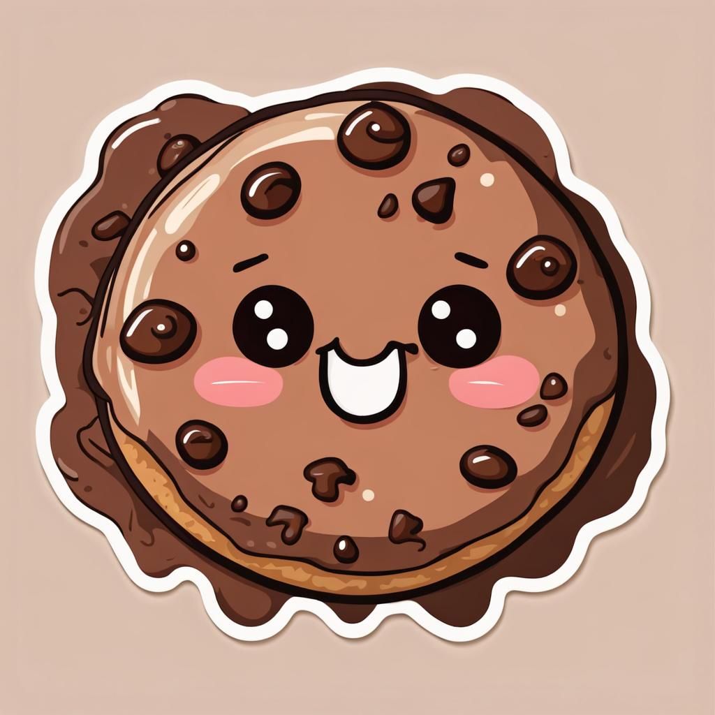 Kawaii Chocolate Cookie - AI Generated Artwork - NightCafe Creator