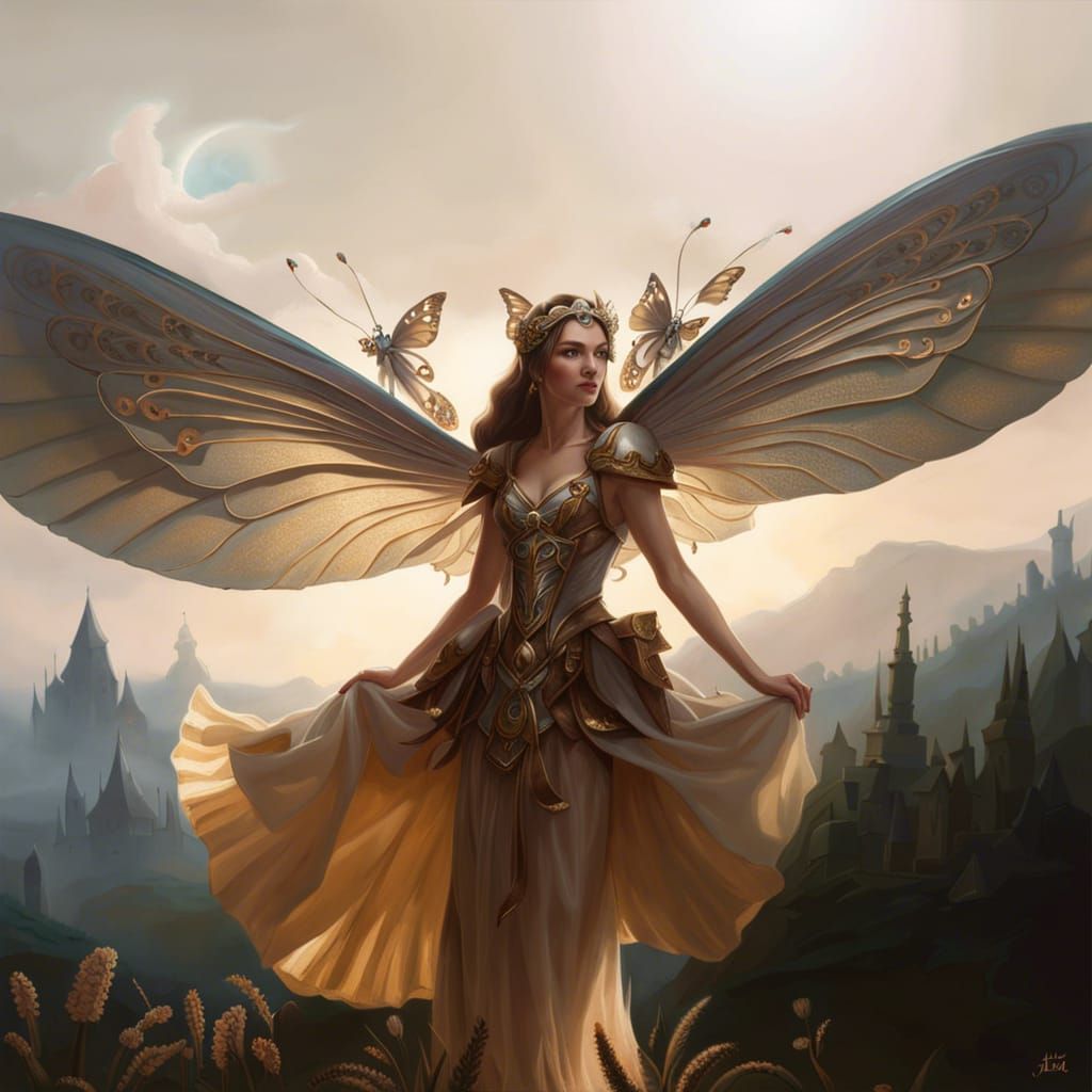 Moth Maiden - AI Generated Artwork - NightCafe Creator