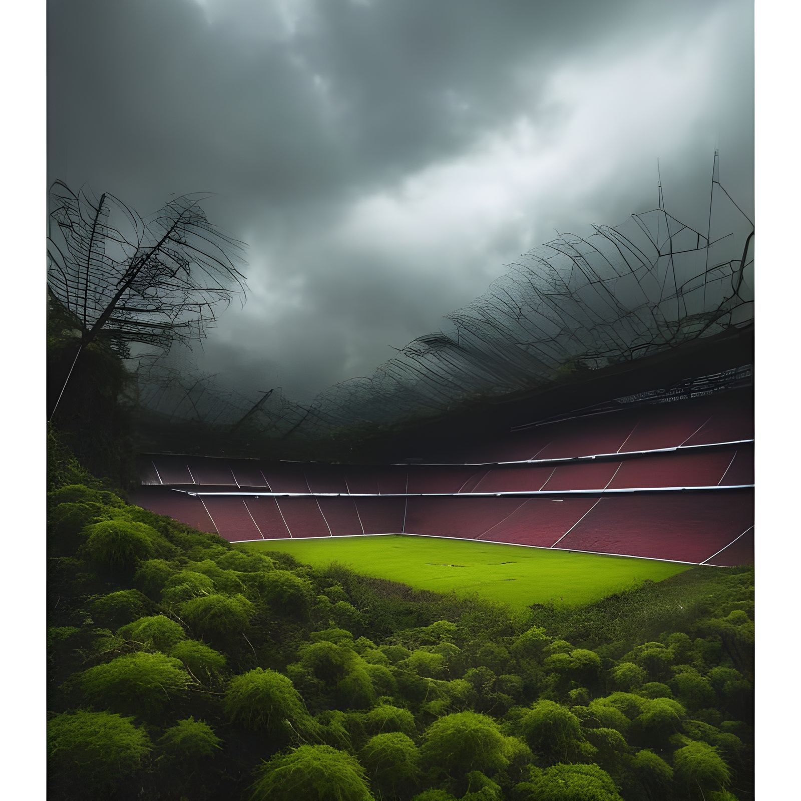 Abandoned Stadium - AI Generated Artwork - NightCafe Creator