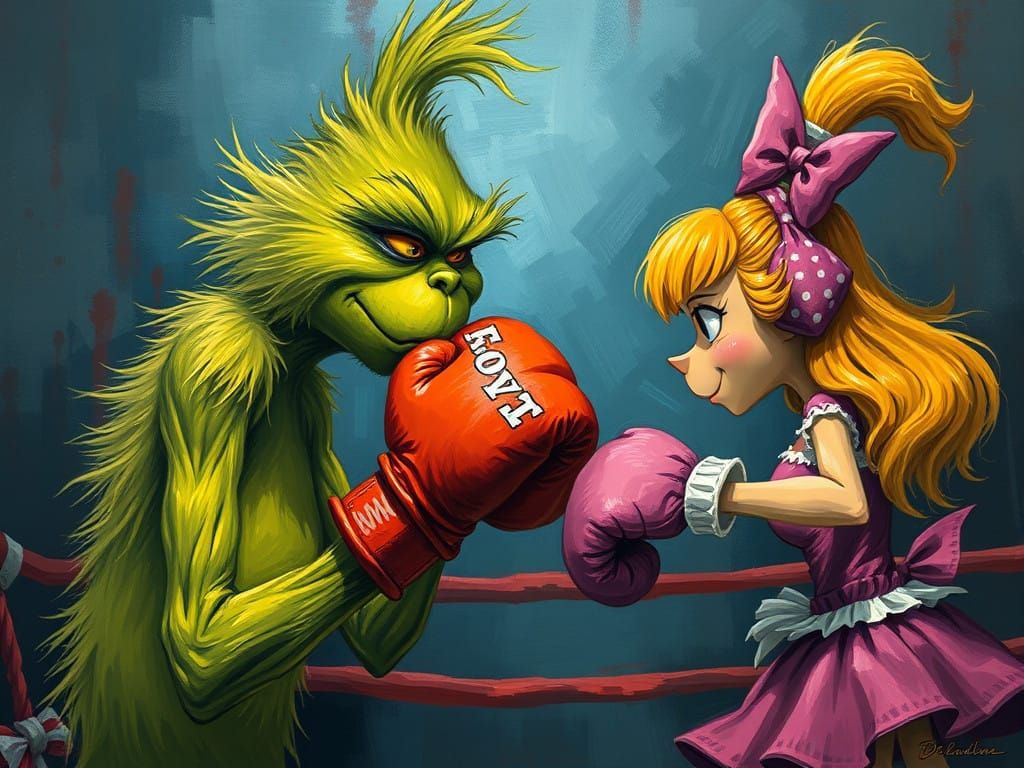 The Grinch and Cindy Lou Who Enjoy Boxing Day too