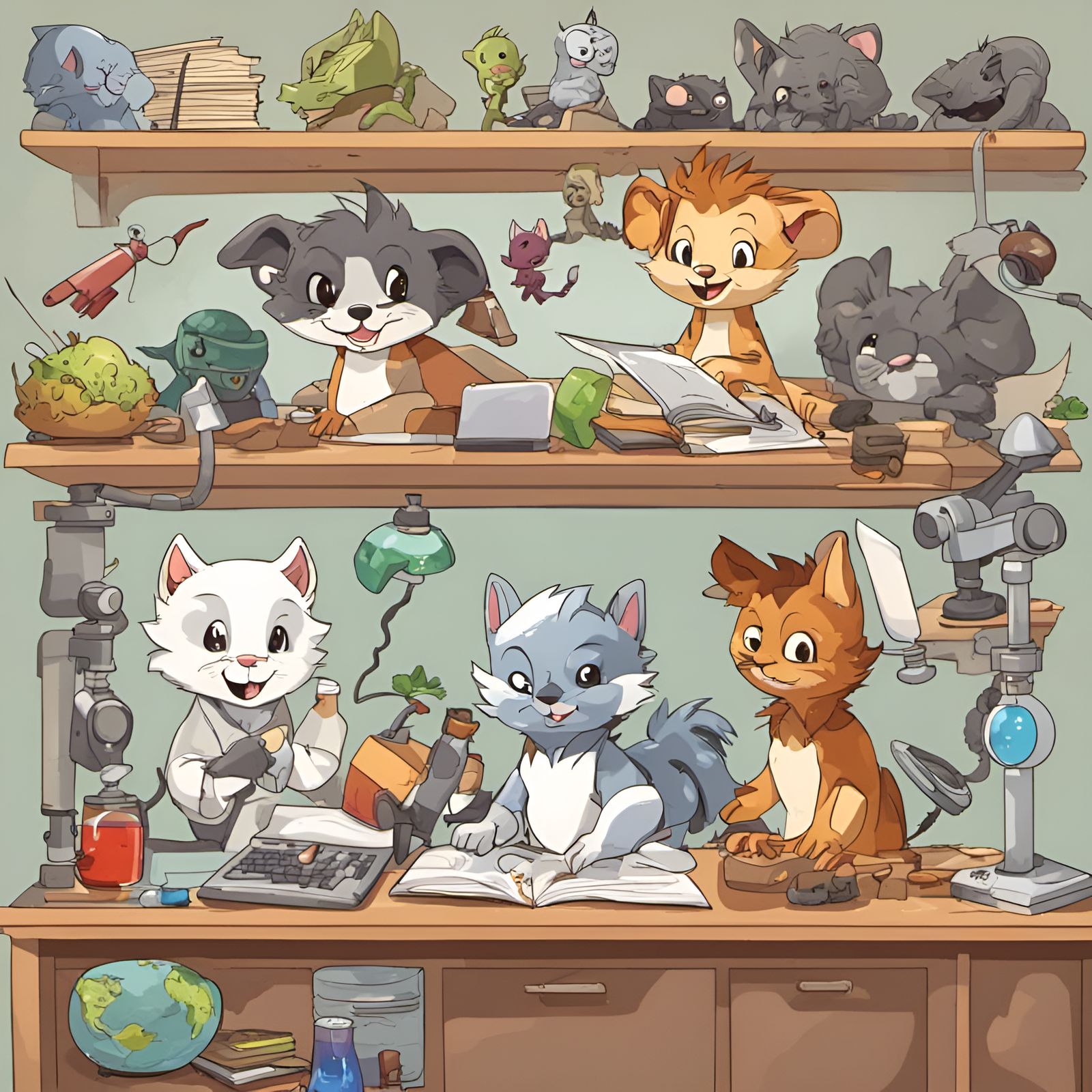 a science lab room for elementary - AI Generated Artwork - NightCafe ...