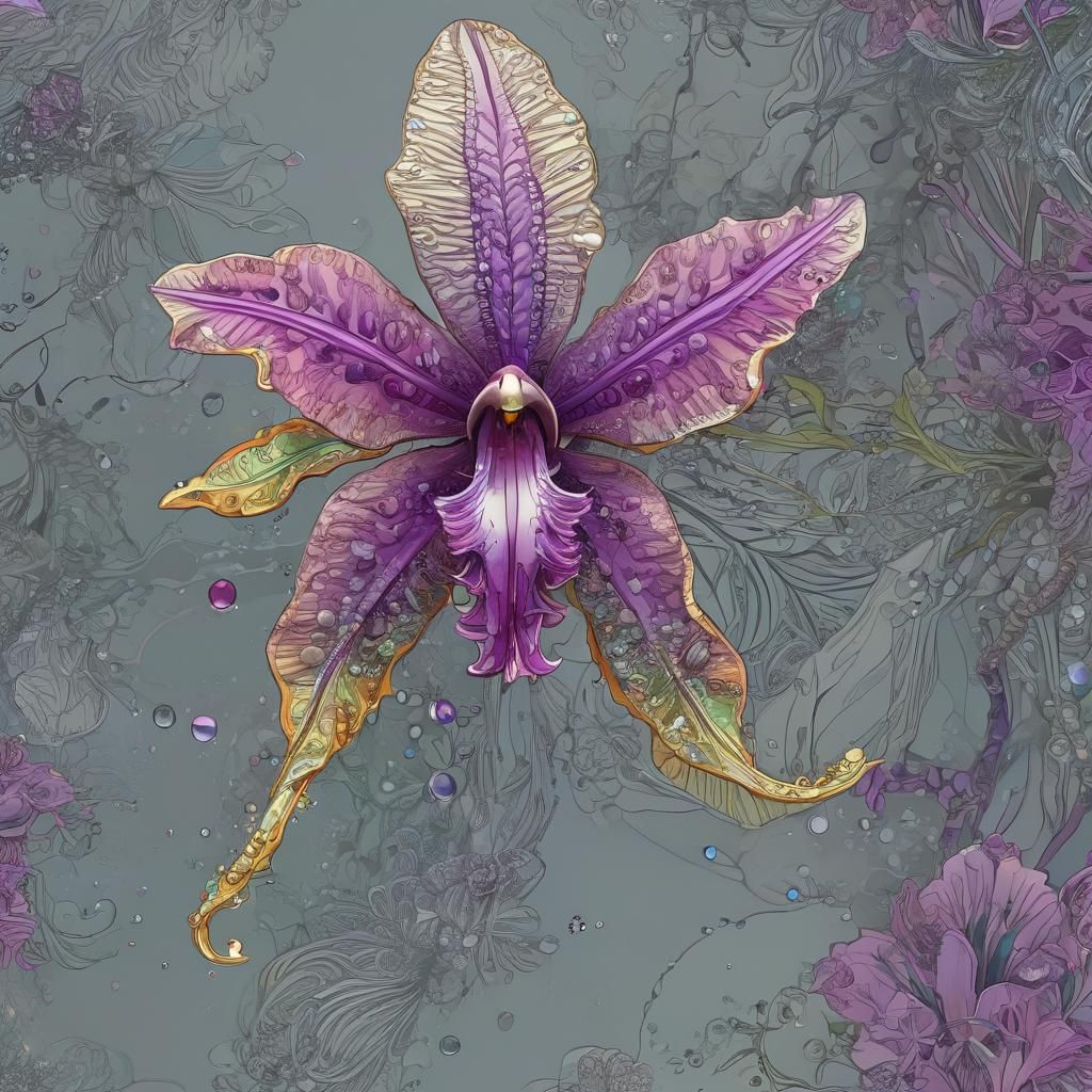 Holographic Porous BEJEWELED PSYCHADELIC ORCHID (Submarine:13 ...