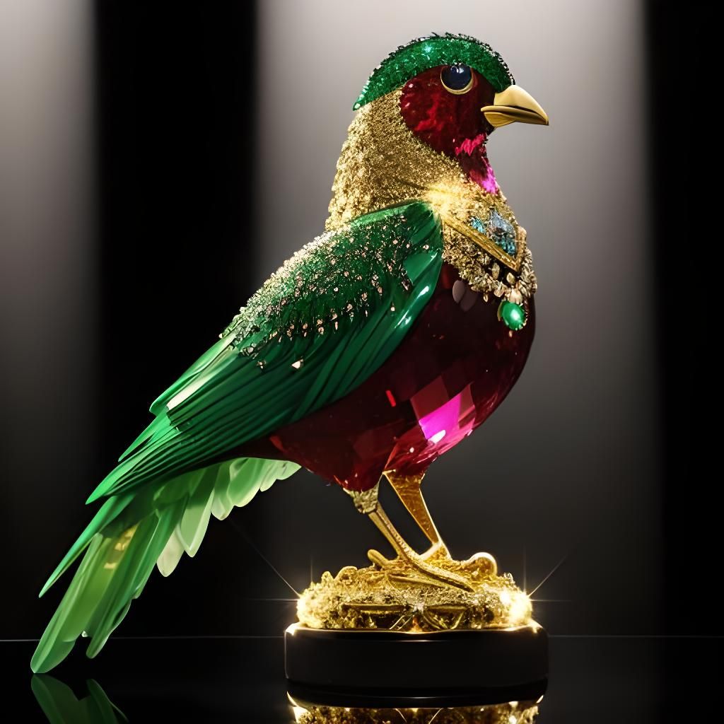 Gemstone bird - AI Generated Artwork - NightCafe Creator