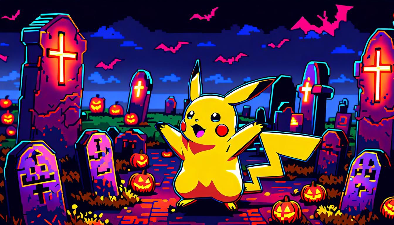 Pikachu - Halloween Art - AI Generated Artwork - NightCafe Creator