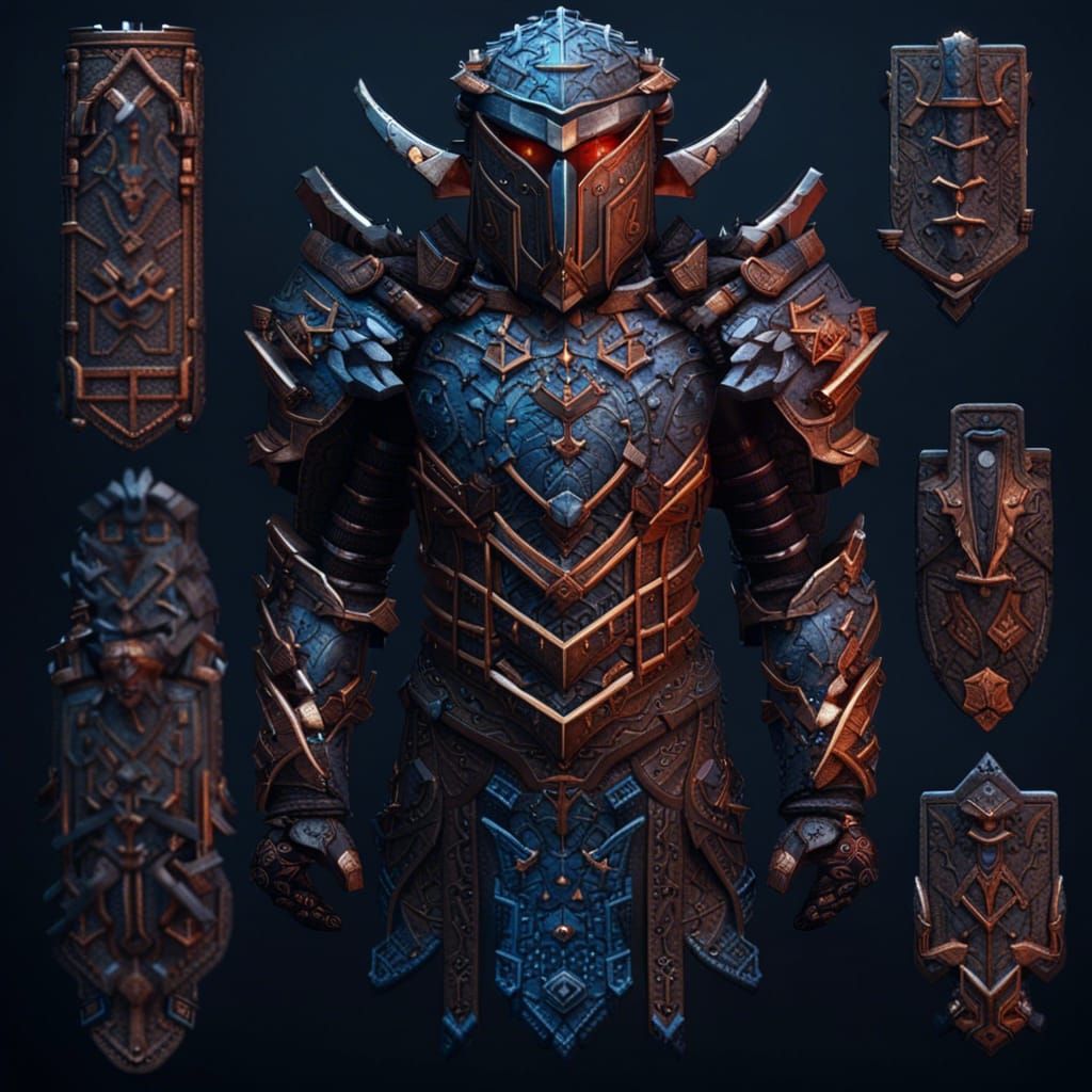 Runic armor - AI Generated Artwork - NightCafe Creator