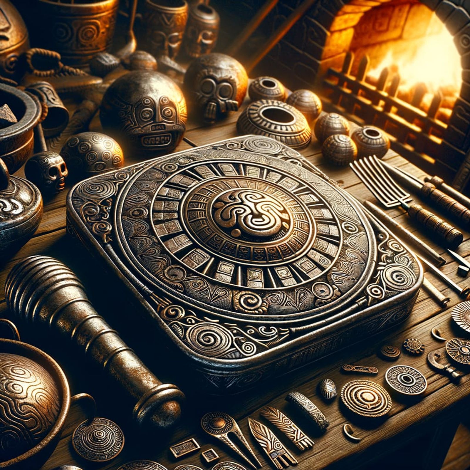 Aztec Metal Alloys - AI Generated Artwork - NightCafe Creator