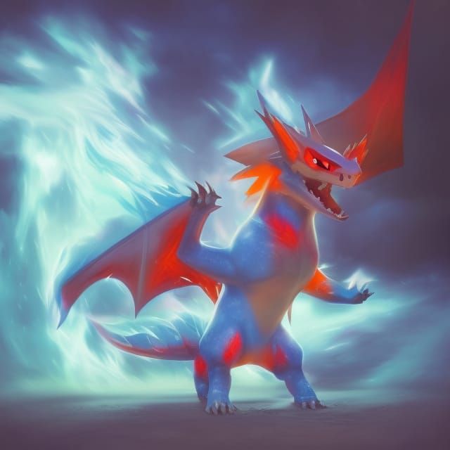 charazard ,ice form, pokemon,all time rare, of ultimate collection Epic ...