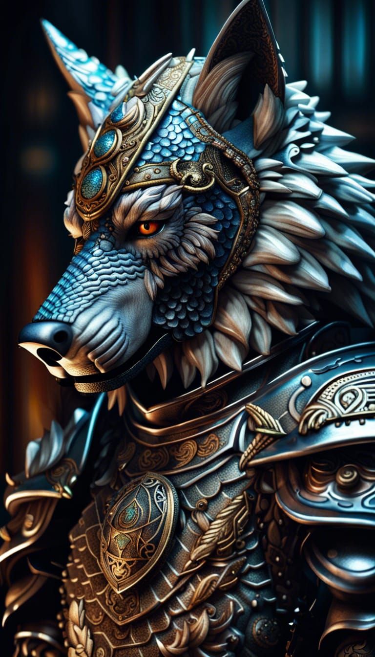 Wolf knight - AI Generated Artwork - NightCafe Creator