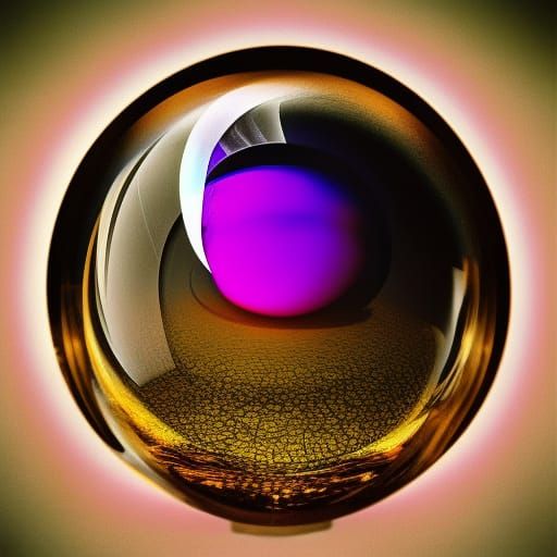 Floating Glass Sphere - AI Generated Artwork - NightCafe Creator