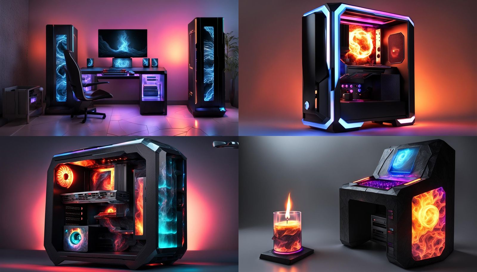 futuristic Gaming PC - AI Generated Artwork - NightCafe Creator