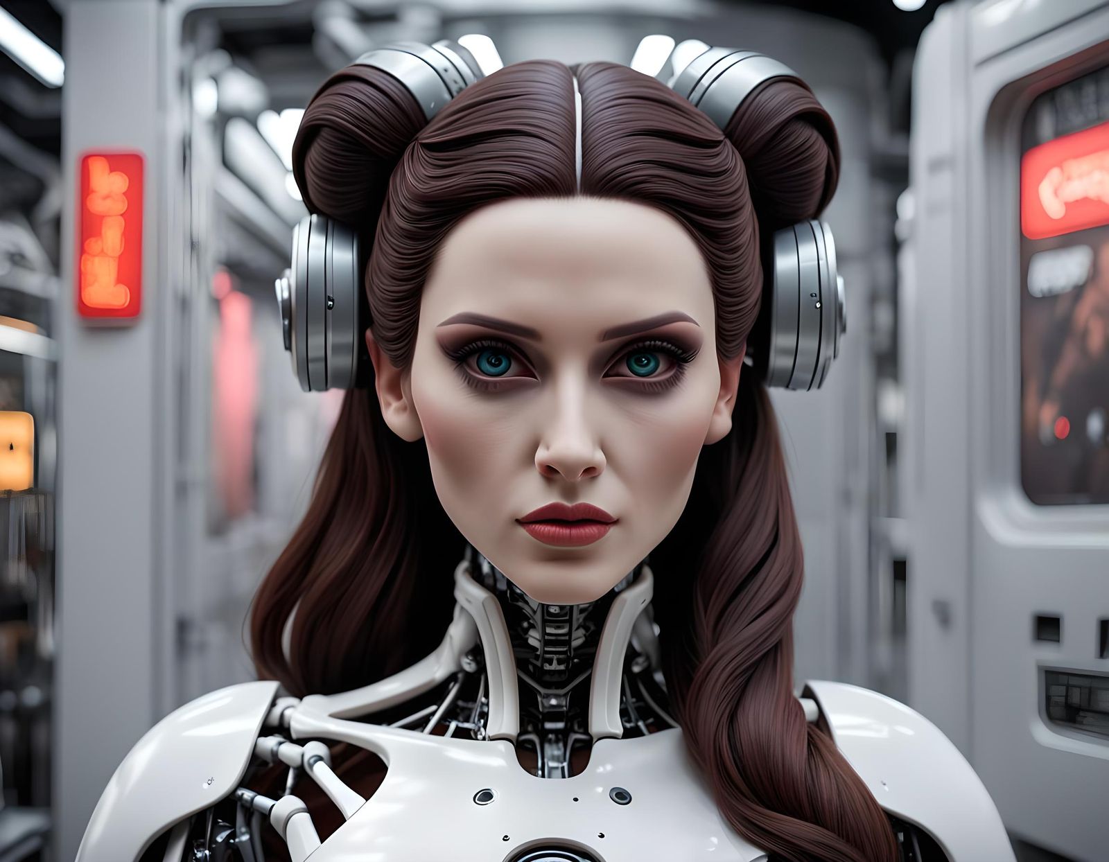 Cybernetic female model - AI Generated Artwork - NightCafe Creator