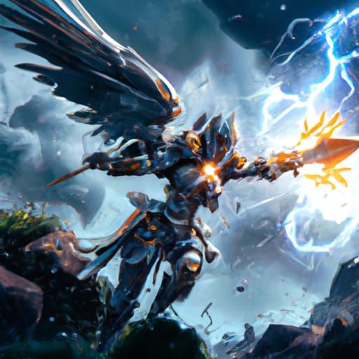 Angel of Lightning - AI Generated Artwork - NightCafe Creator