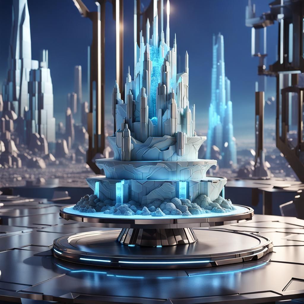 Futuristic utopia cake - AI Generated Artwork - NightCafe Creator