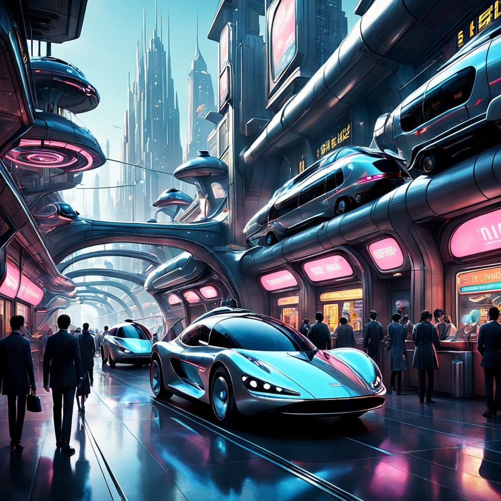 Retro-Futuristic Metropolis in 2025 - AI Art