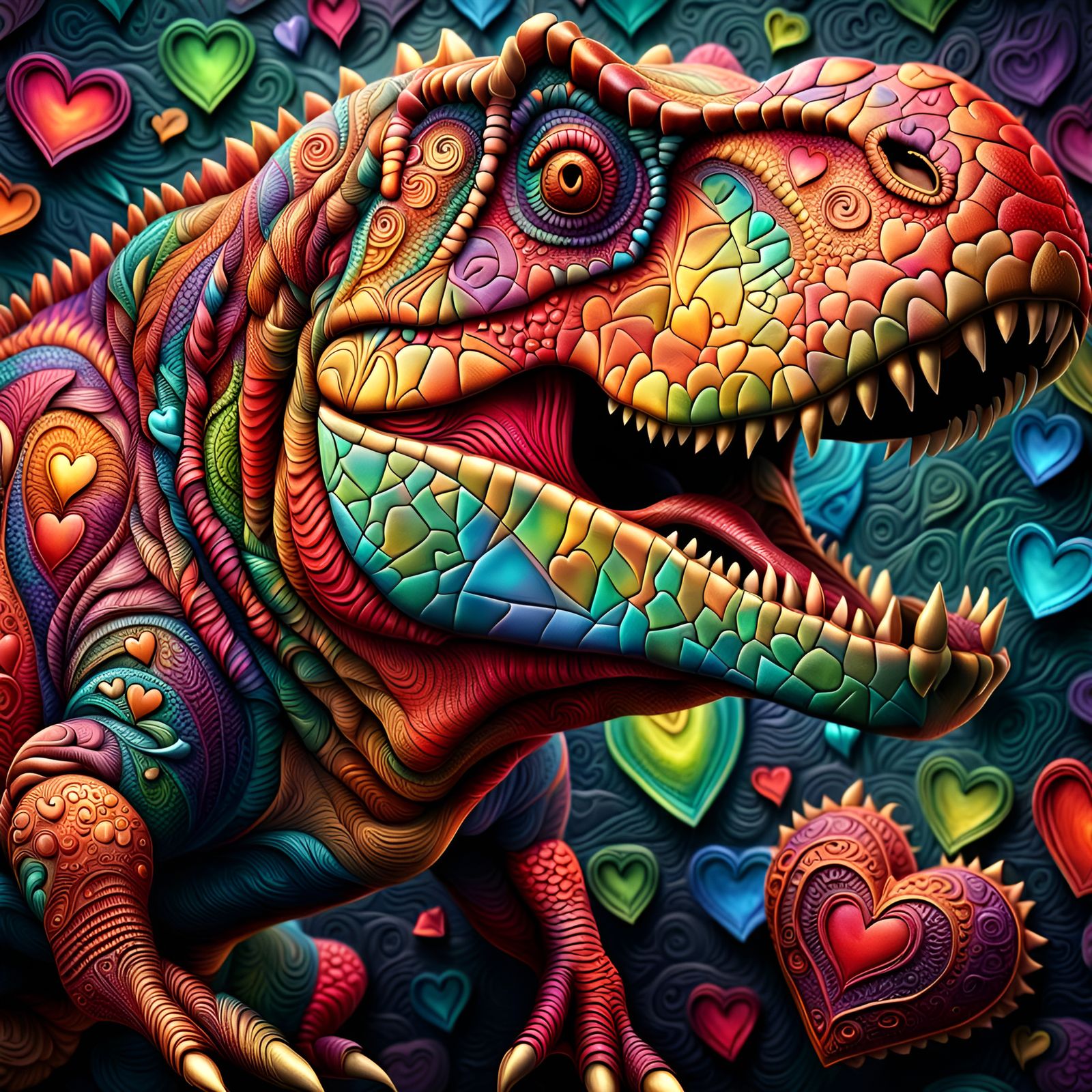 The Loveasaurus Rex (L-Rex) - AI Generated Artwork - NightCafe Creator