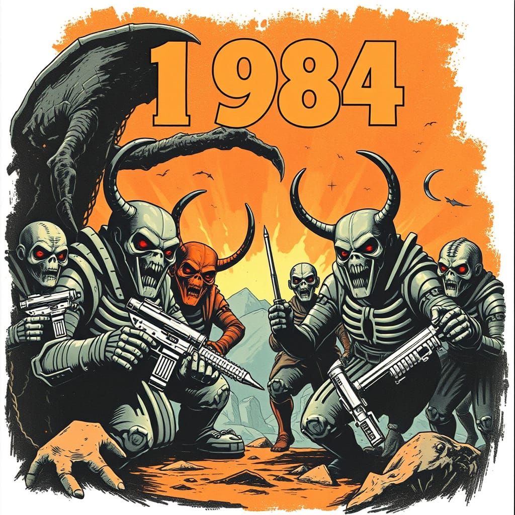 orwells novel 1984 ir all charaters were orcs