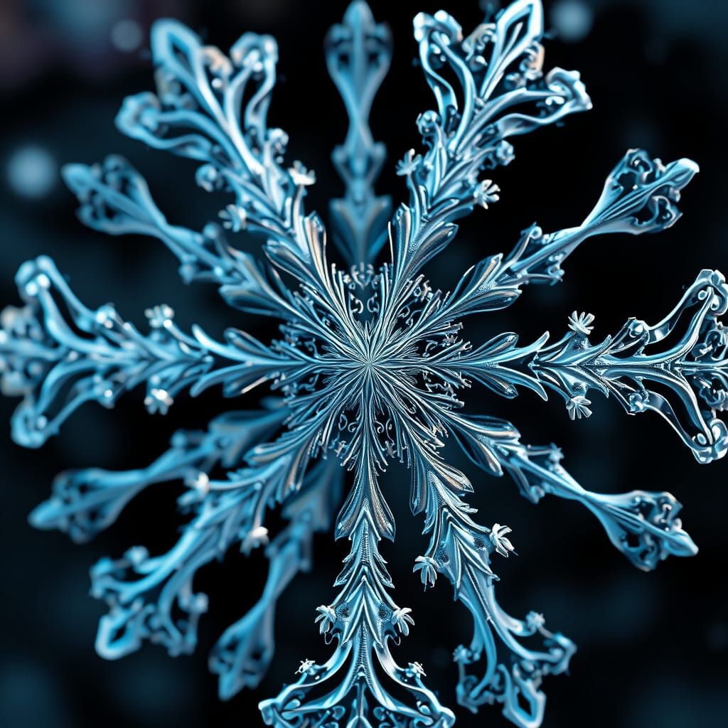 Fractals in Nature ( Microorganism snowflake) 3