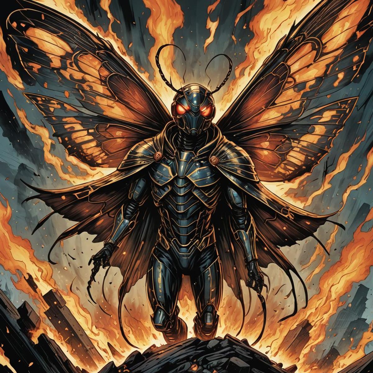 Superhero Moth Man - AI Generated Artwork - NightCafe Creator