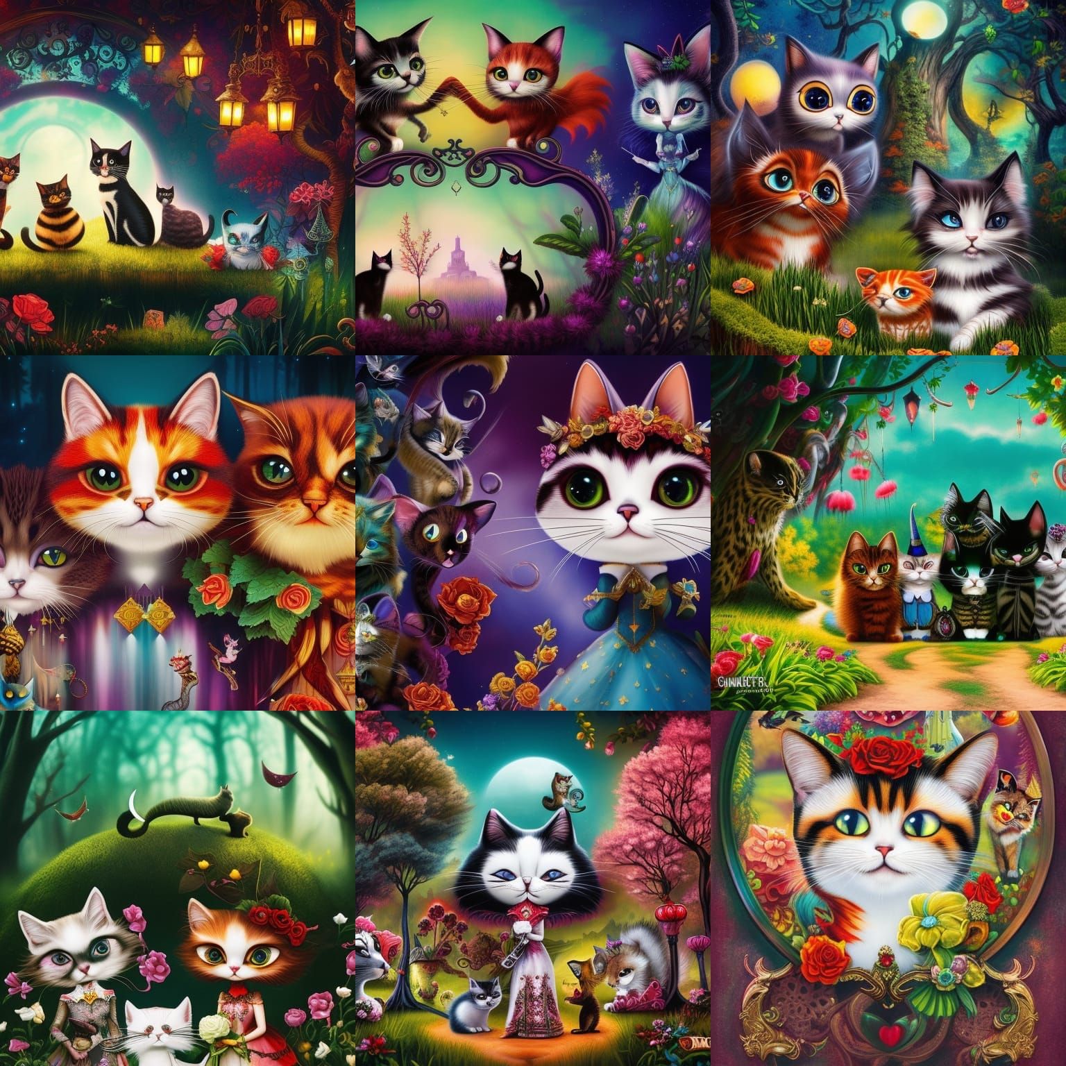 cats brats in wonderland , jasmine becket-griffith,tim burton, deep ...