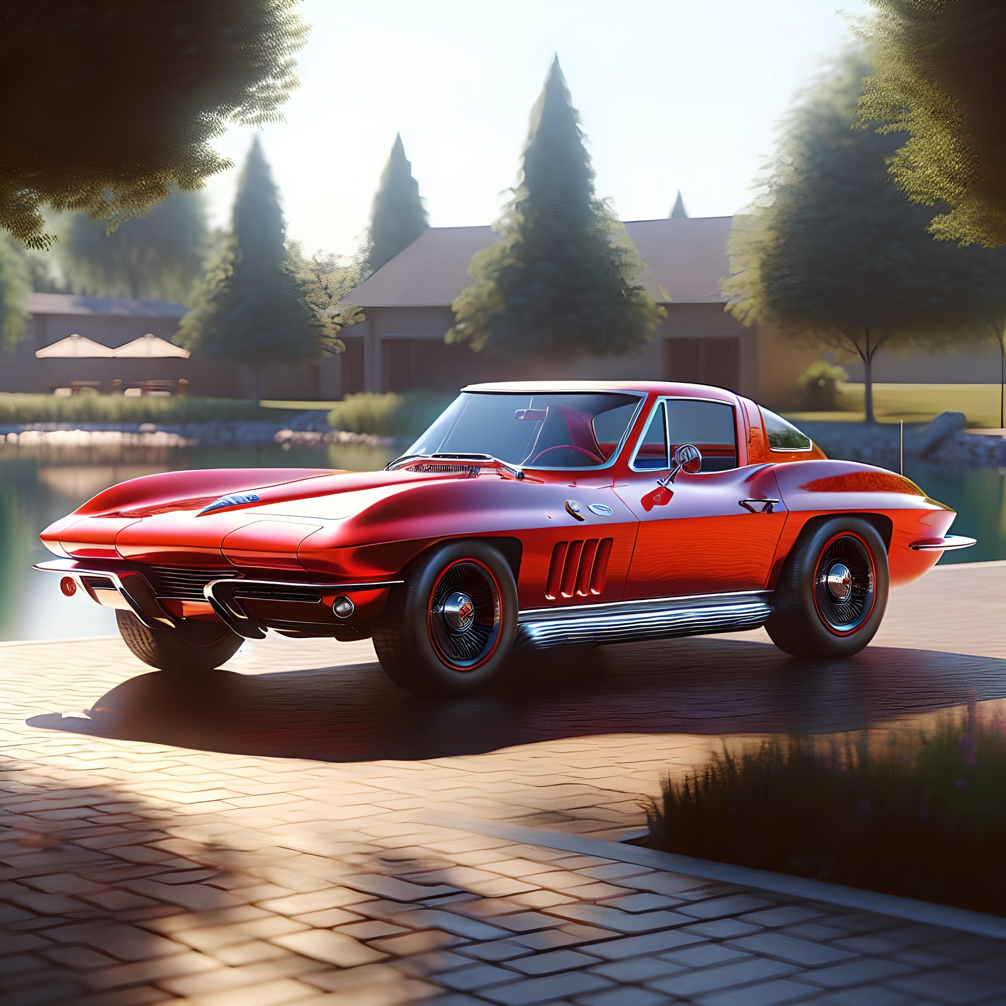 1963 Corvette Stingray - AI Generated Artwork - NightCafe Creator