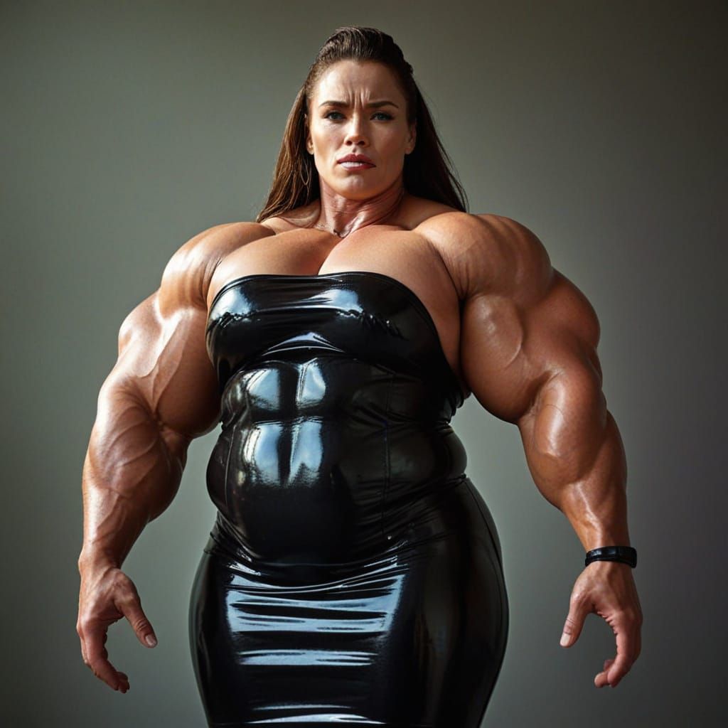 female bodybuilder - Goth Bodybuilder Goddess in Hyper-Reali...