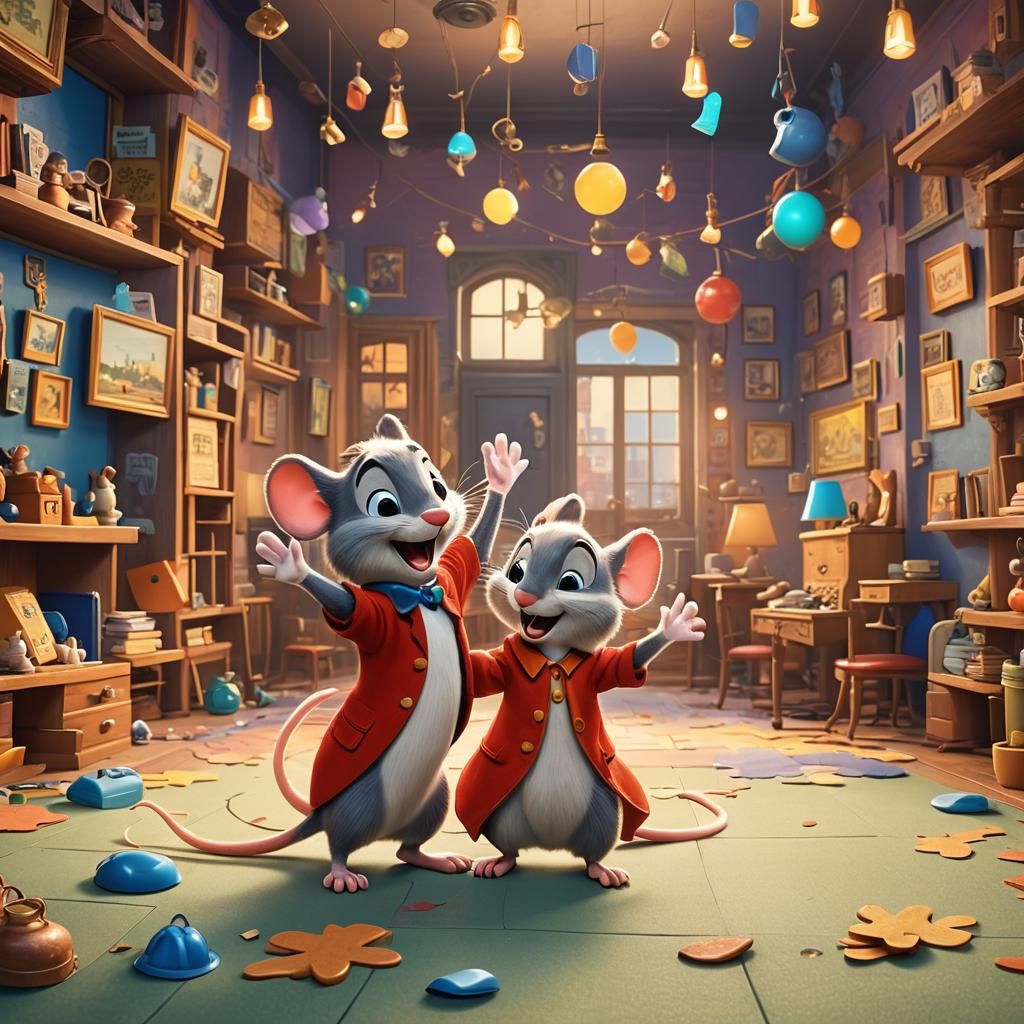 Happy mice - AI Generated Artwork - NightCafe Creator