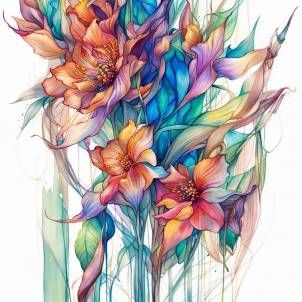 beautiful wild flowers - AI Generated Artwork - NightCafe Creator