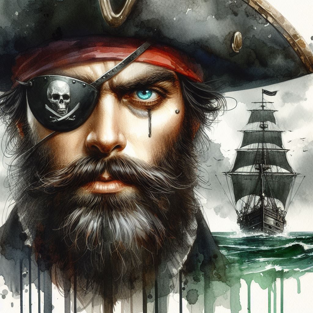 Eye patted Pirate - AI Generated Artwork - NightCafe Creator