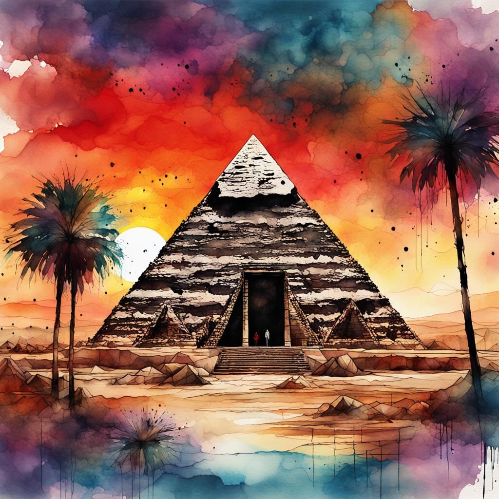 Egyptian pyramid - AI Generated Artwork - NightCafe Creator