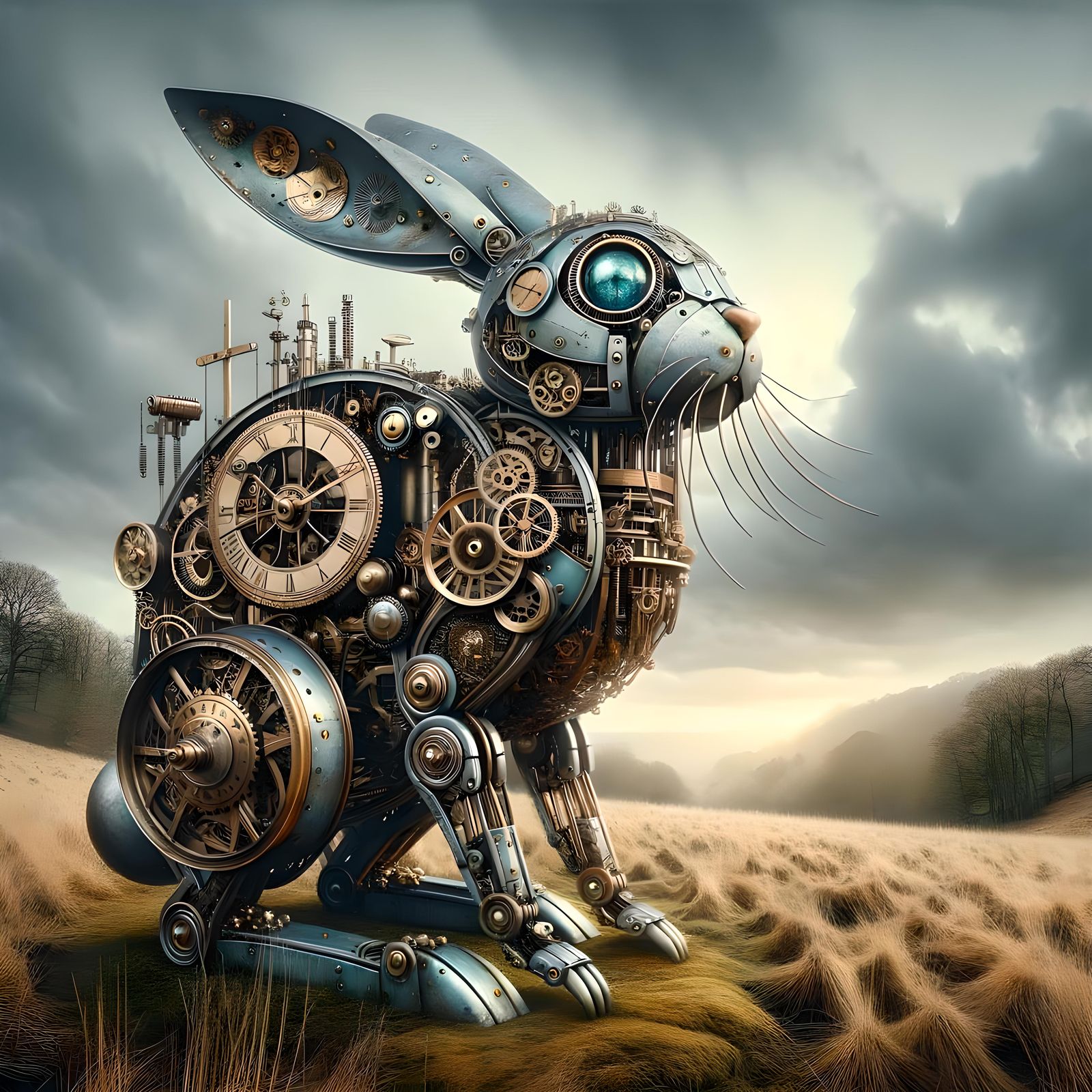 Mechanical Rabbit - AI Generated Artwork - NightCafe Creator