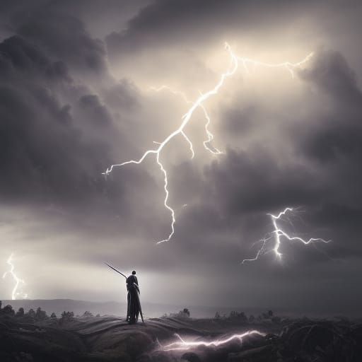 Grim reaper shooting lightning - AI Generated Artwork - NightCafe Creator