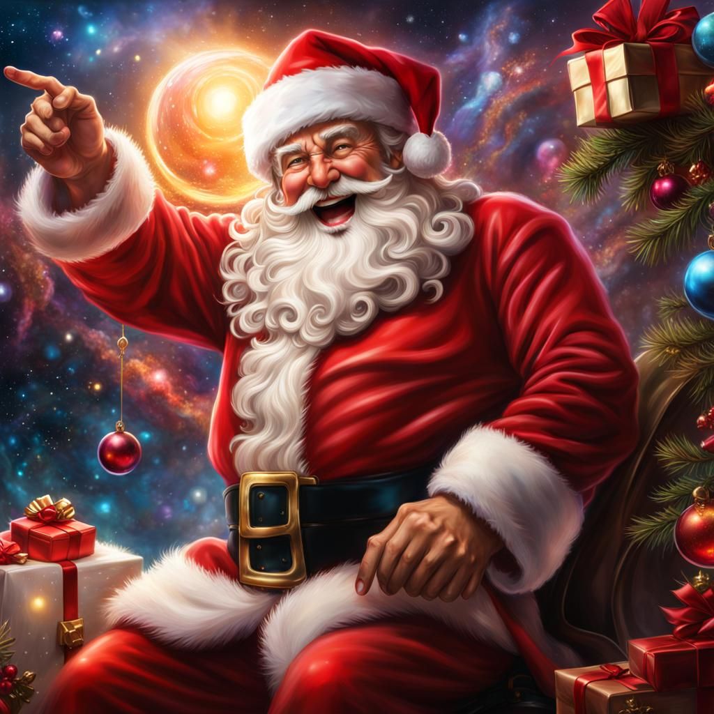 Laughing Santa - AI Generated Artwork - NightCafe Creator