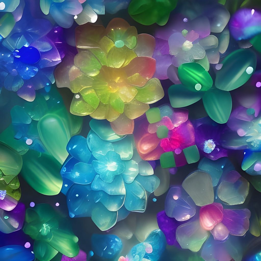 Prism of Crystal Flowers - AI Generated Artwork - NightCafe Creator