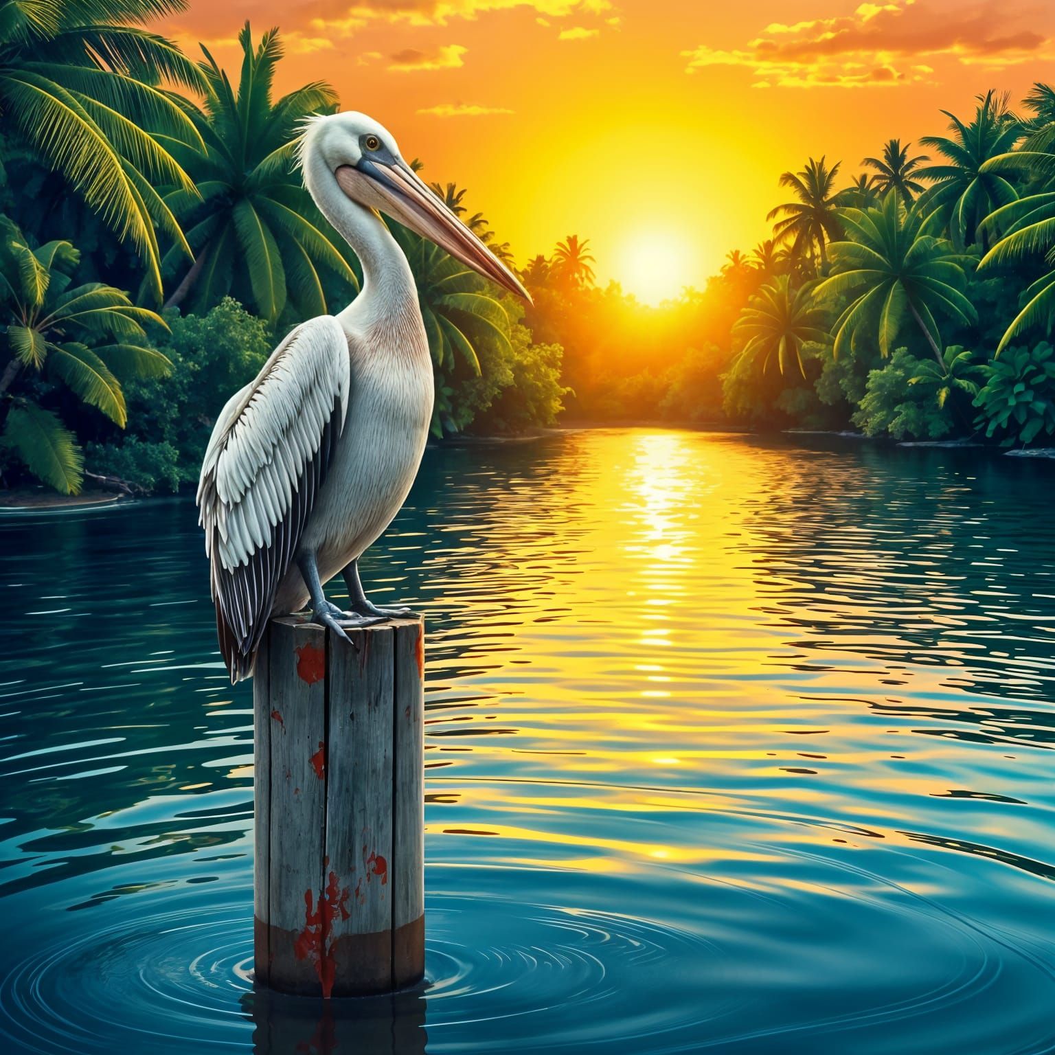 Perched Pelican - Perched Pelican