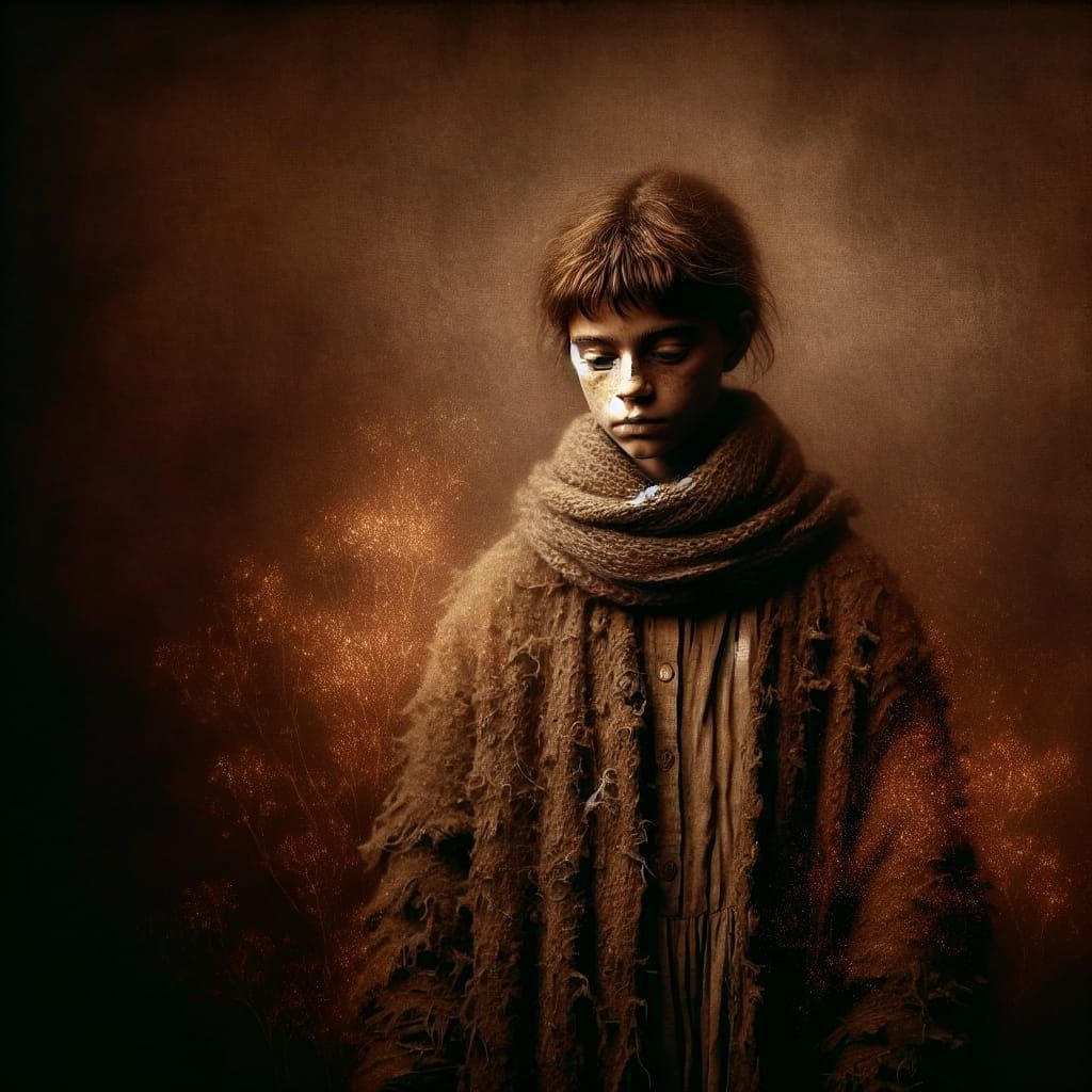 Weary Girl, Wearing shaggy clothes - AI Generated Artwork - NightCafe ...