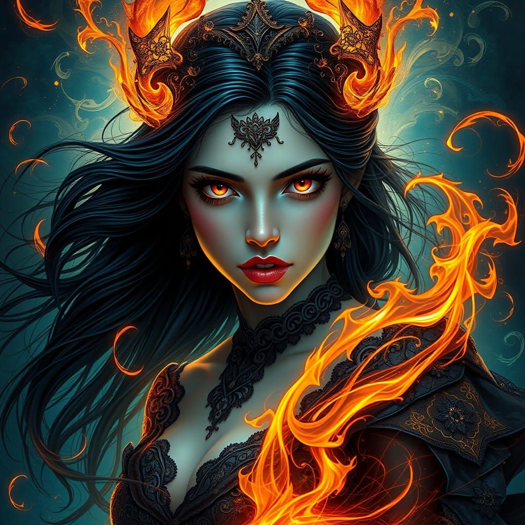 Surreal Scorpio Goddess Unleashes Inner Fire and T... - AI Art