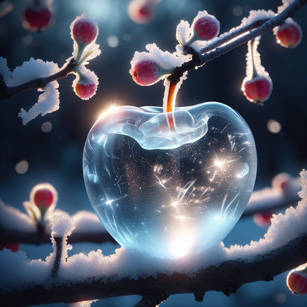 Here's ghost apple 🍎 where freezing rain encases apple until apple ...