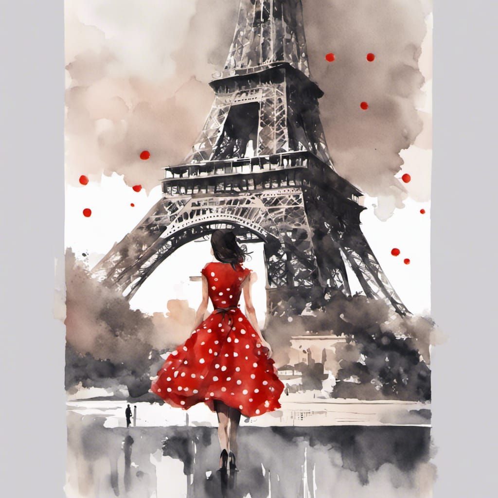 red balloon day in Paris - AI Generated Artwork - NightCafe Creator