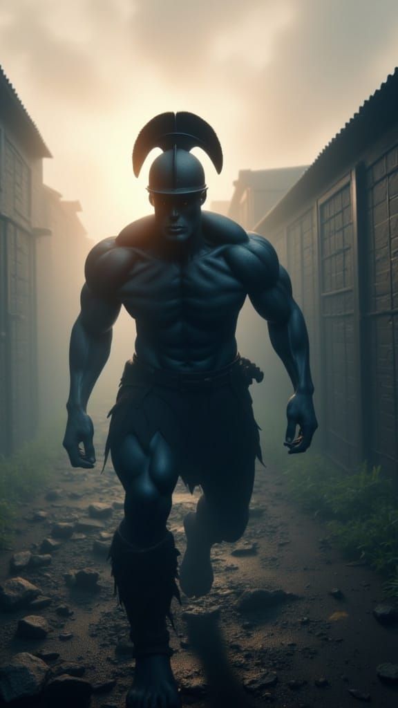 Shadow Hulk wearing a helmet - Shadow Hulk Wearing Ancient C...