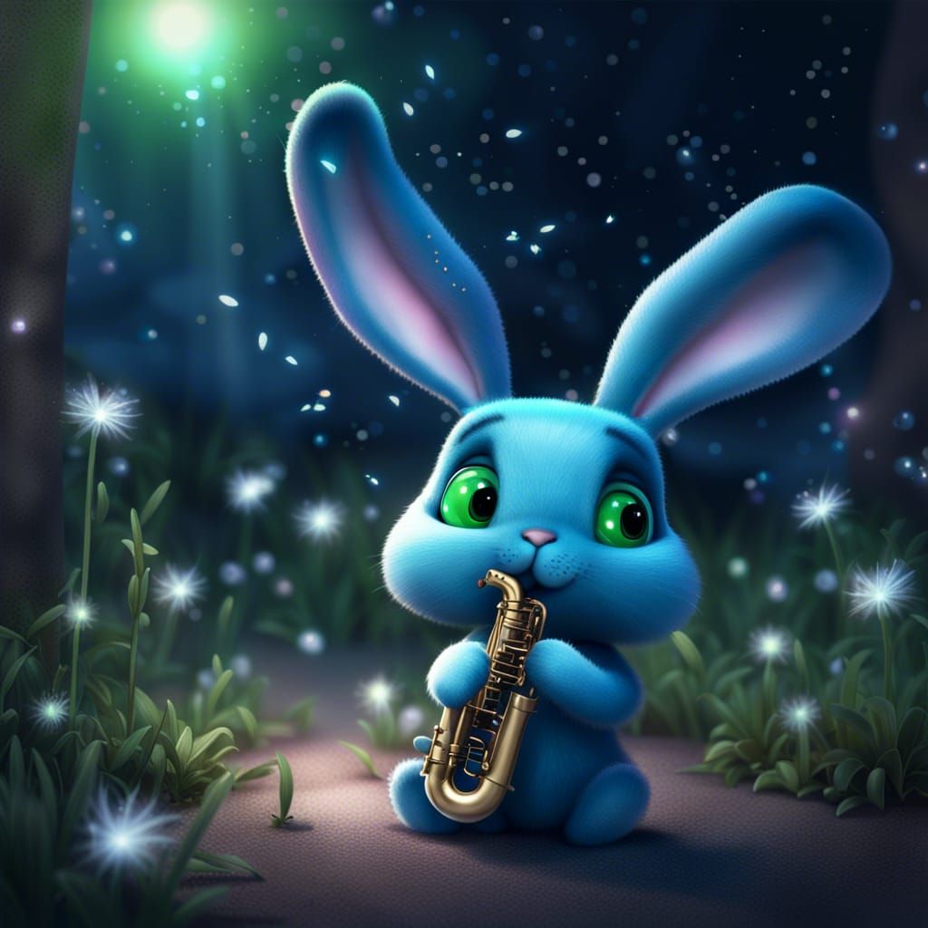 Blue Bunny - AI Generated Artwork - NightCafe Creator