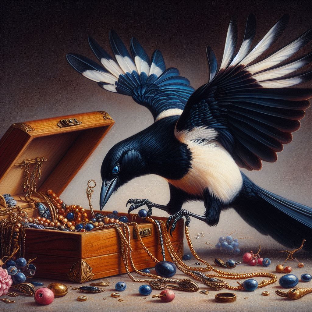 Thieving Magpie - AI Generated Artwork - NightCafe Creator