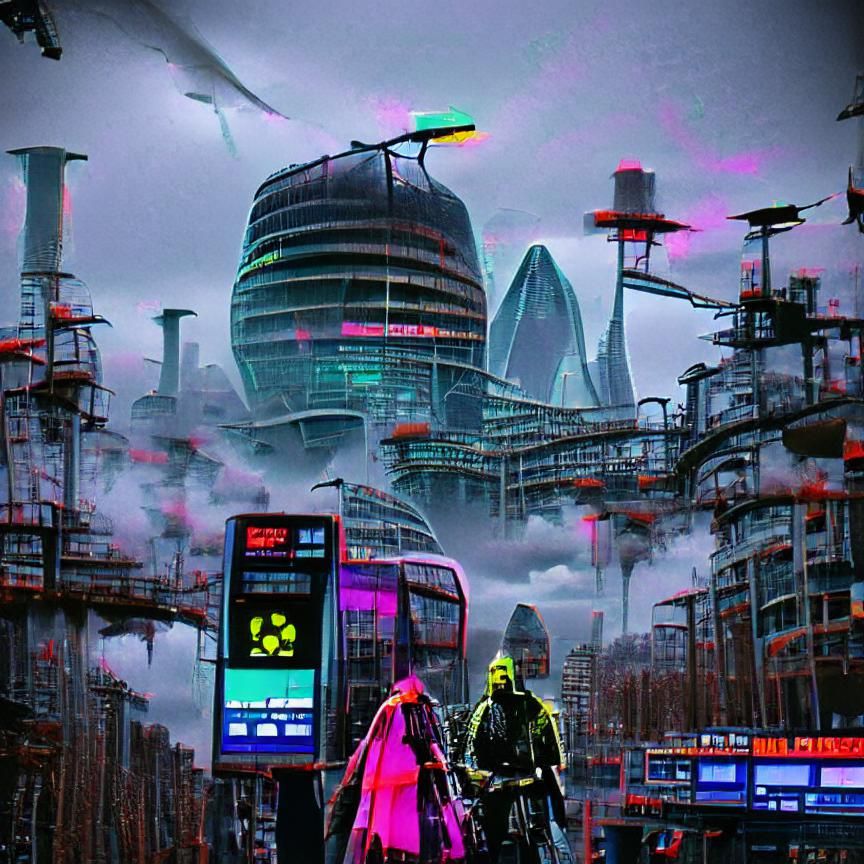 futuristic london cyberpunk polluted - AI Generated Artwork - NightCafe ...