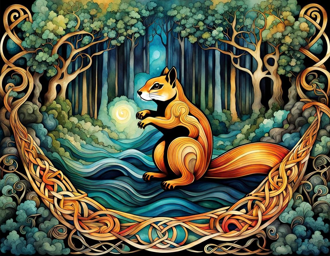 Celtic squirrel - AI Generated Artwork - NightCafe Creator