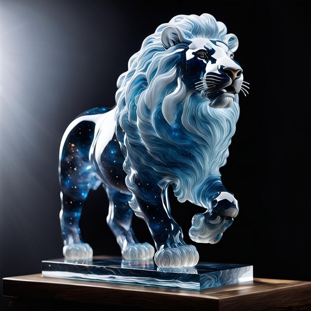 Crystal Lion - AI Generated Artwork - NightCafe Creator
