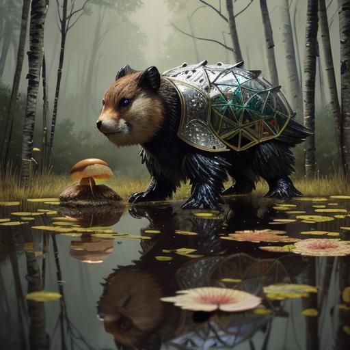 beaver in shiny armor - AI Generated Artwork - NightCafe Creator