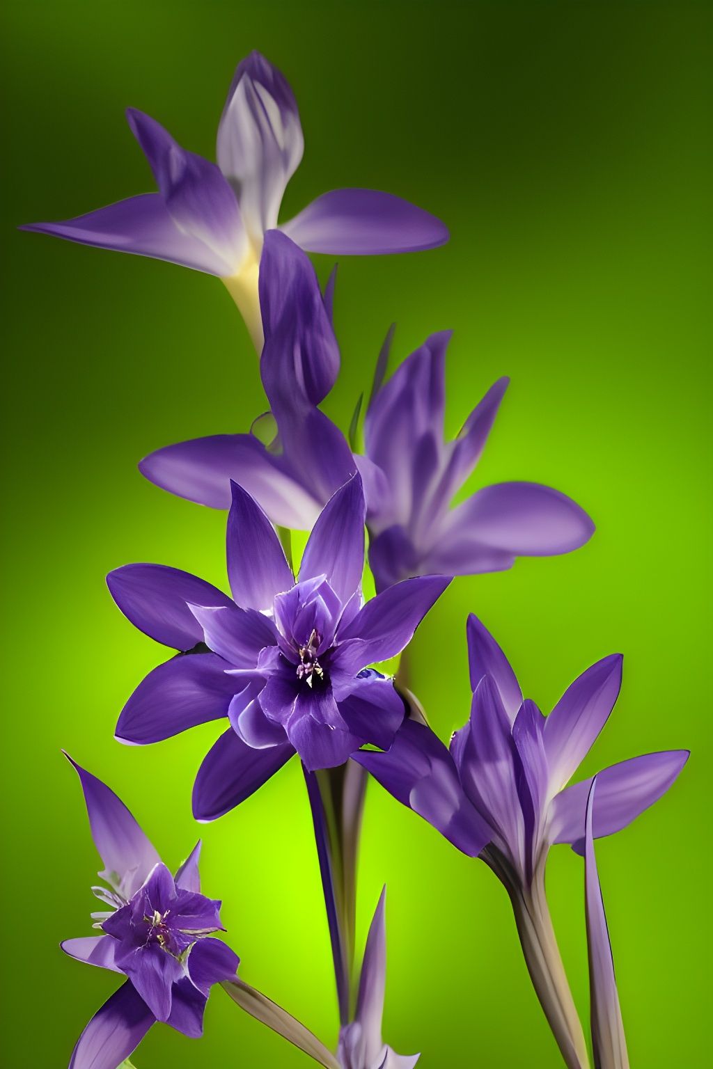 Wild Camas flowers purple, medium close up, photorealism LightWave 3D ...