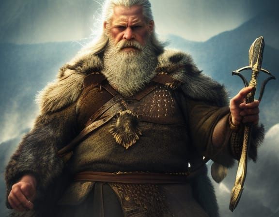 Odin on the Mountain - AI Generated Artwork - NightCafe Creator