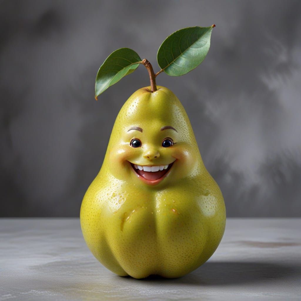 A smiling pear - A smiling pear