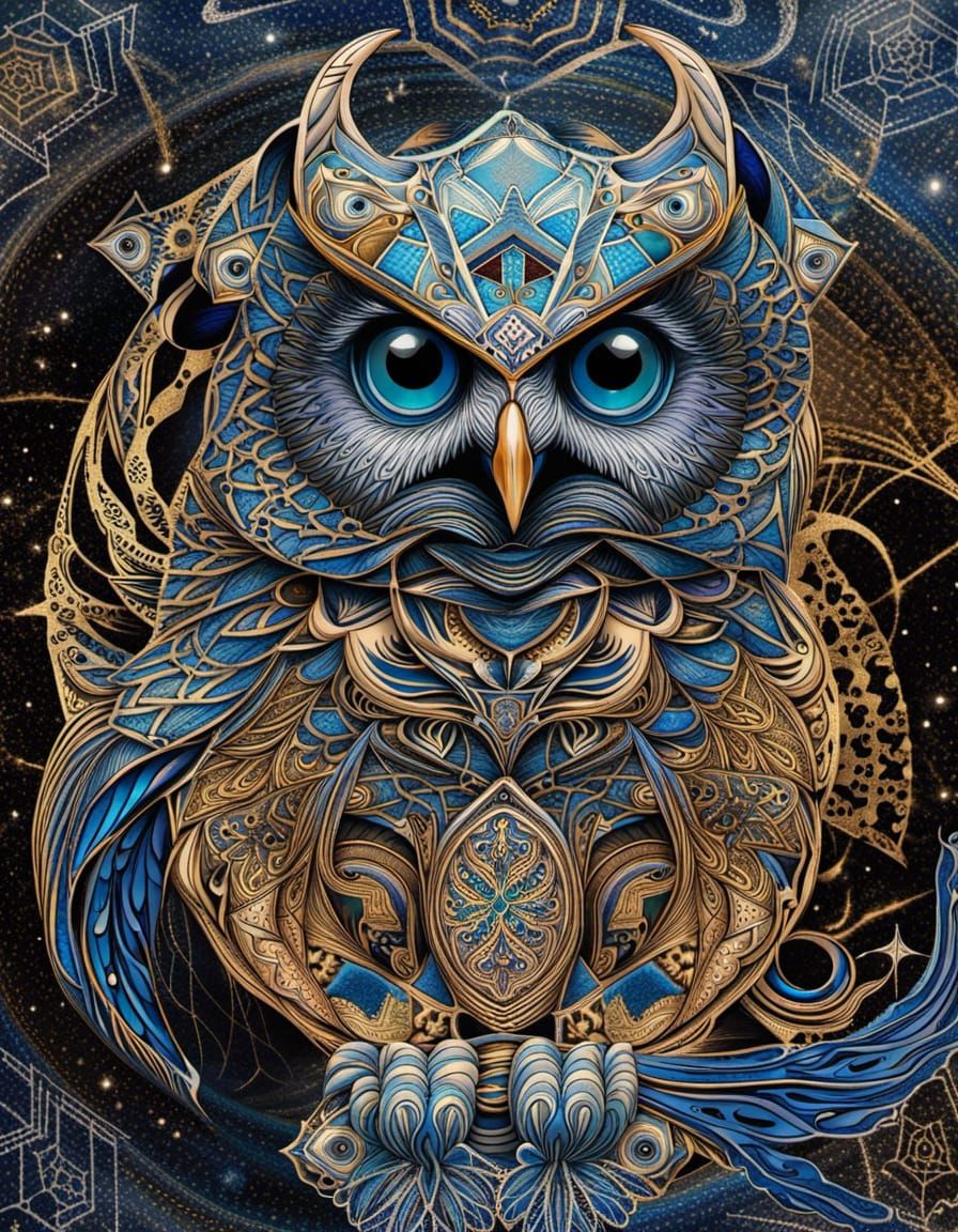 Celestial Owl - AI Generated Artwork - NightCafe Creator