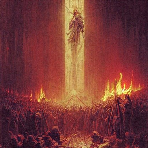 Burn at the stake - AI Generated Artwork - NightCafe Creator